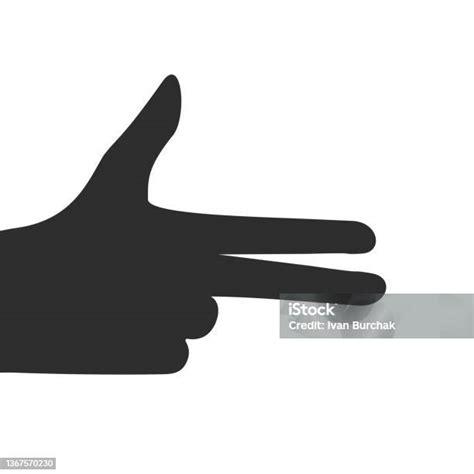색인과 가운데 손가락 제스처 흰색으로 격리된 플랫 벡터 일러스트레이션 가리키기에 대한 스톡 벡터 아트 및 기타 이미지