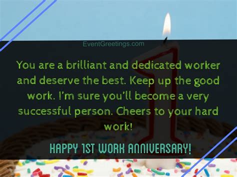 15 Unique Happy 1 Year Work Anniversary Quotes With Images