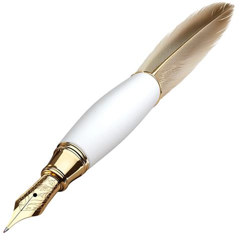 Quill Pen With A Gold Nib Embodies Creativity And Writing 57258897 Png