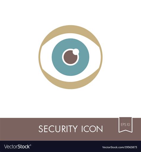 Iris Scan Icon Eye Scanning Royalty Free Vector Image