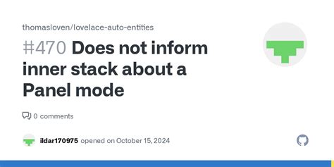 Does Not Inform Inner Stack About A Panel Mode · Issue 470 · Thomaslovenlovelace Auto Entities