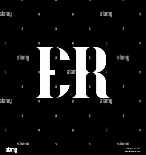 Er E R Letter Logo Design Initial Letter Er Uppercase Monogram Logo