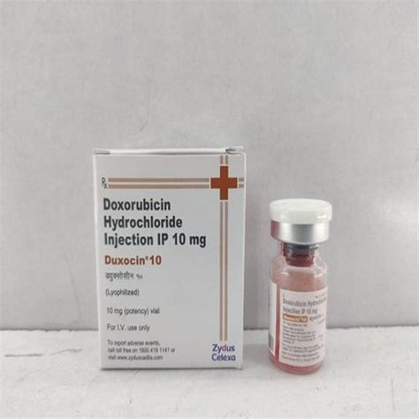 Doxorubicin Plain 10Mg Duxocin 10 Mg Injection Zydus Cadila Vial At Rs 120 Vial In Surat