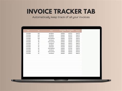 Automated Invoice Template Editable Small Business Invoice Invoice