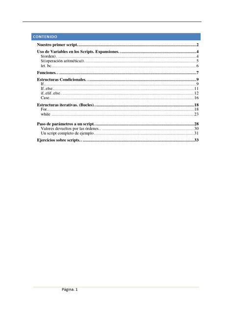 Scripts En Linux Pdf Archivo De Computadora Lenguaje De Escritura