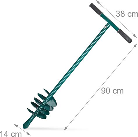 Relaxdays Handgrondboor 140 Mm Grondboor Plant Handmatige