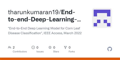 Github Tharunkumaran19 End To End Deep Learning Model For Corn Leaf Disease Classification