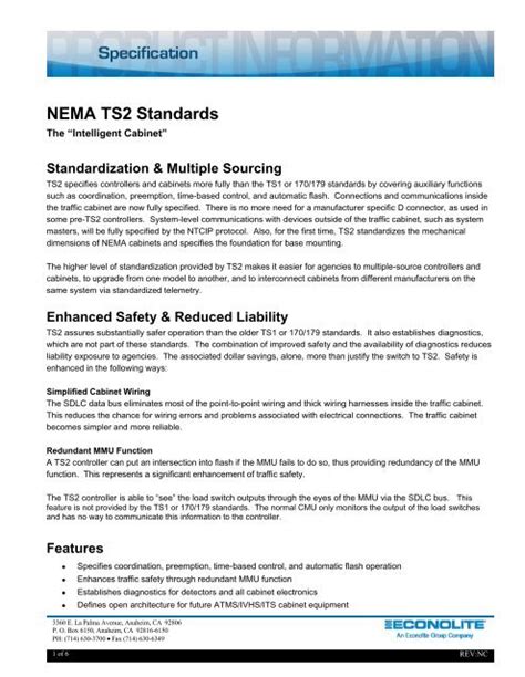 Nema Ts2 Standards Econolite