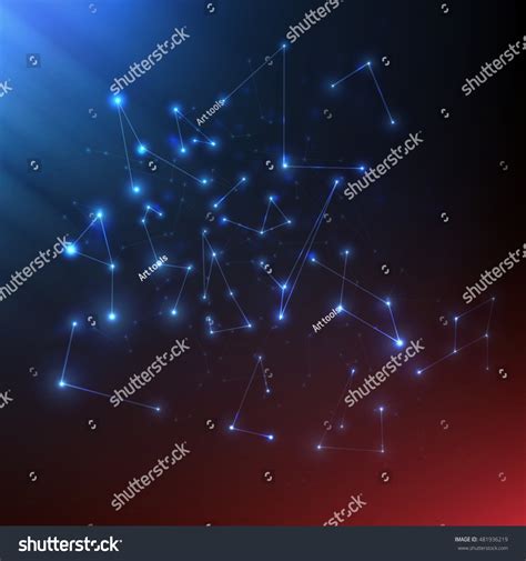 Big Data Visualization Abstract Vector Polygonal Stock Vector Royalty Free 481936219