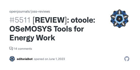 Review Otoole Osemosys Tools For Energy Work · Issue 5511