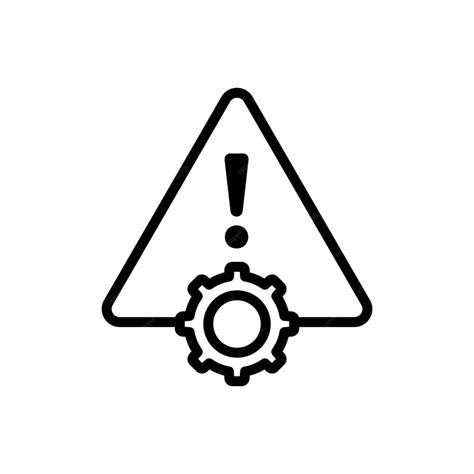 Premium Vector System Error Icon Settechnical Failure Warning Vector Symbol In A Black Filled