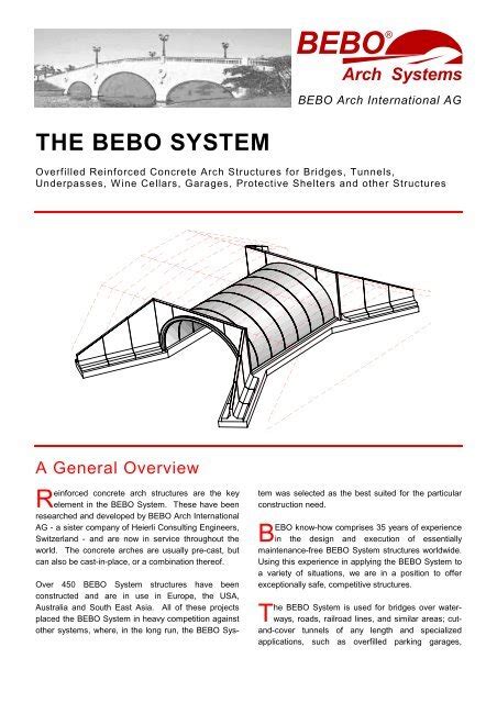 Bebo Arch Overview Shaw Precast Solutions