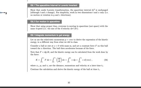Solved E8 1 The Spacetime Interval Is Lorentz Invariant Show