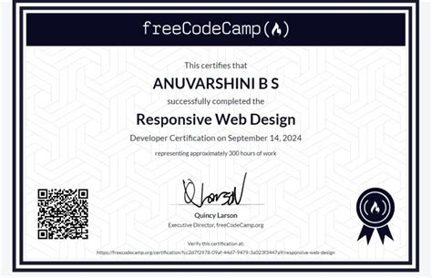 Anuvarshini B S On Linkedin Just Completed The Responsive Web Design