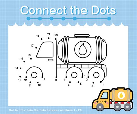 Connect The Dots Counting Numbers 1 To 20 Puzzle Worksheet With