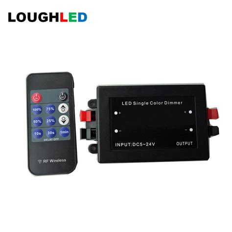 Keys Single Color Led Dimmer With RF Wireless Remote Control Adjust Brightness Of LED
