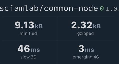 sciamlab common node bundlephobia