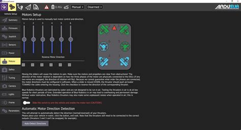Motors Setup Page · Gitbook