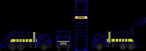 Garbage Trucks Collection DWG Block For AutoCAD Designs CAD