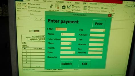 School Management System In Vba Youtube