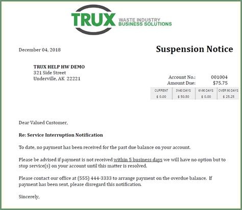 Overdue Letter Samples