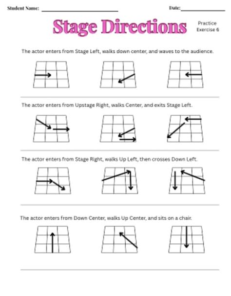 Stage Directions Worksheet Bundle By Stage And Story By Angel Tpt