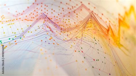 an overhead shot of a 3d line graph showing multiple data points and