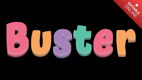Buster Pretty Text Effect Generator