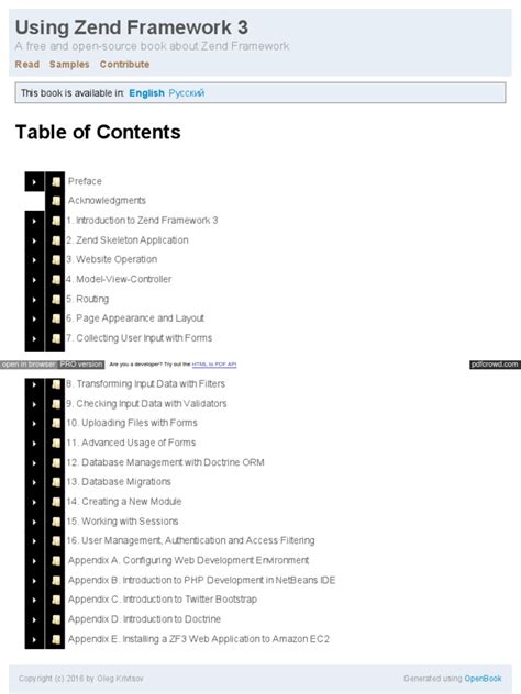 Olegkrivtsov Github Io Using Zend Framework 3 Book Html En T Pdf