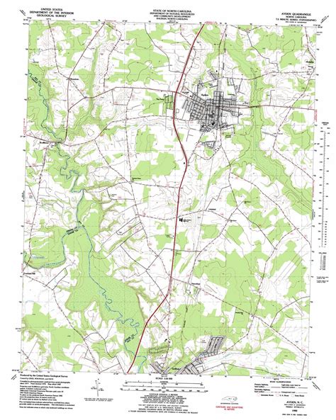 Ayden Topographic Map 124000 Scale North Carolina