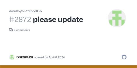 Please Update · Issue 2872 · Dmulloy2protocollib · Github