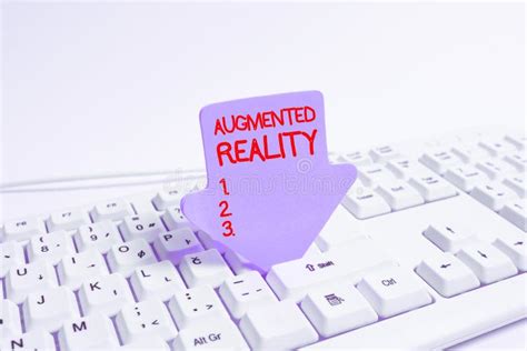 Text Sign Showing Augmented Reality Conceptual Photo Technology That Imposes Computer Image On
