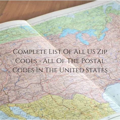 Complete List Of All Us Zip Codes All Of The Postal Codes In The