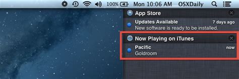 Show A “now Playing” Song Notification From Itunes In Os X Notification
