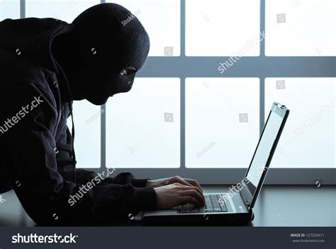 Computer Hacker Male Thief Stealing Data Stock Photo Shutterstock
