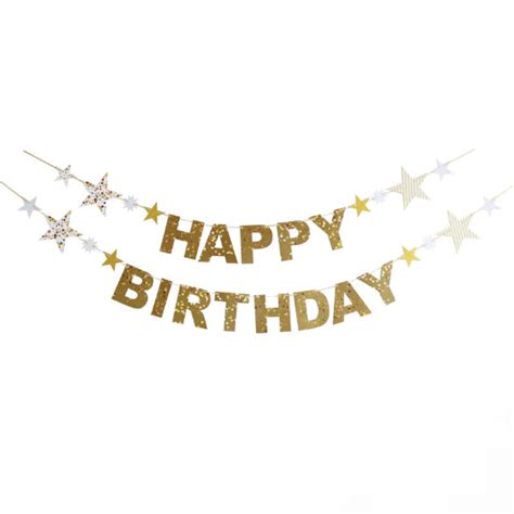 Stars Black Happy Birthday Banner Birthday Party Supplies Singapore