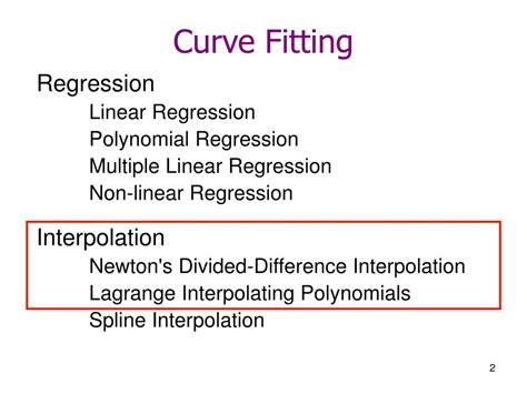 ppt curve fitting polynomial interpolation powerpoint presentation