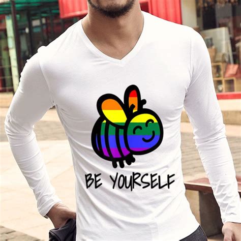 Lgbt Bee Yourself Rainbow Bee Pride Shirt Hoodie Sweater Longsleeve T Shirt