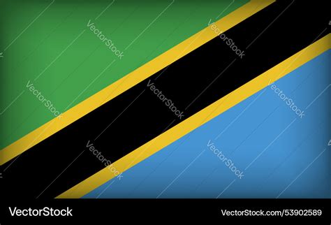 Tanzania Flag With Original Color Royalty Free Vector Image
