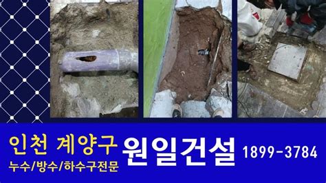 계양구누수탐지 계양구누수 계양구방수공사 계양구하수구설비 전문 원일건설 Youtube