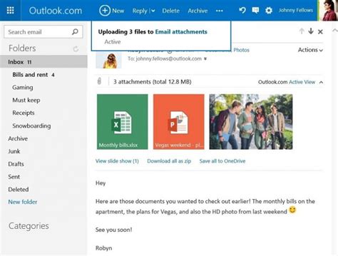 Save Your Outlook Com Email Attachments To OneDrive In One Click Microsoft Blog