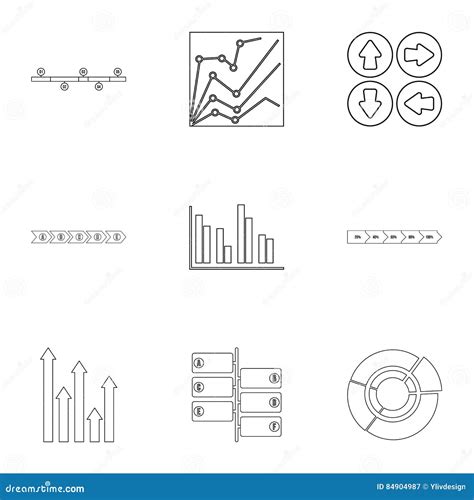 Idea Business Icons Set Outline Style Stock Vector Illustration Of Percent Black 84904987