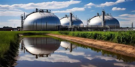 지속 가능한 에너지 솔루션을 위해 무산소 분해를 통해 유기 폐기물을 전기로 변환하는 개념 재생 가능한 에너지 무산소분해 유기폐기 재활용 지속 가능한 기술 프리미엄 Ai