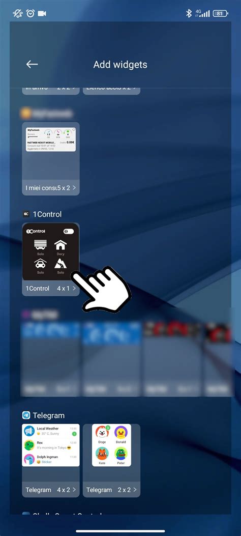 Widgets For Android 1control