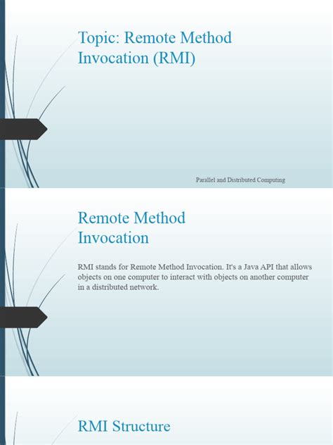 Understanding Remote Method Invocation Pdf Java Programming Language Method Computer