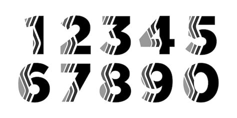 Premium Vector Abstract Vector Creative Color Geometry Shapes Numerals Font Alphabet Vector