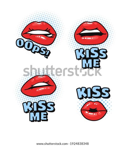 Sexy Female Lips Gloss Red Lipstick Stock Vector Royalty Free