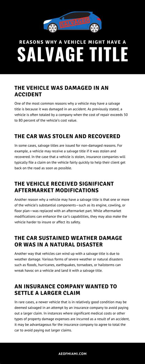 Reasons Why A Vehicle Might Have A Salvage Title