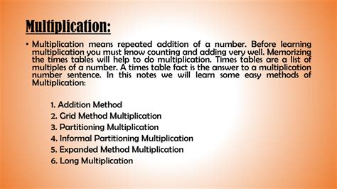 Presentation On Multiplication Powerpoint Slides Myprivatetutor Uae