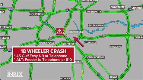 Houston Texas Traffic Gulf Freeway Shut Down Near Wayside